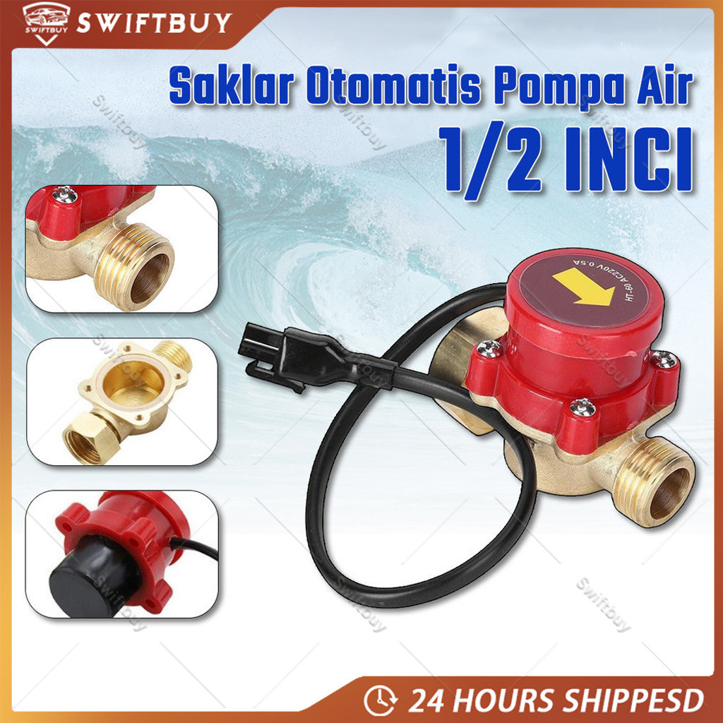 Jual Flow Switch Pompa Air Booster 1/2" Saklar Otomatis Pompa Booster 1 ...