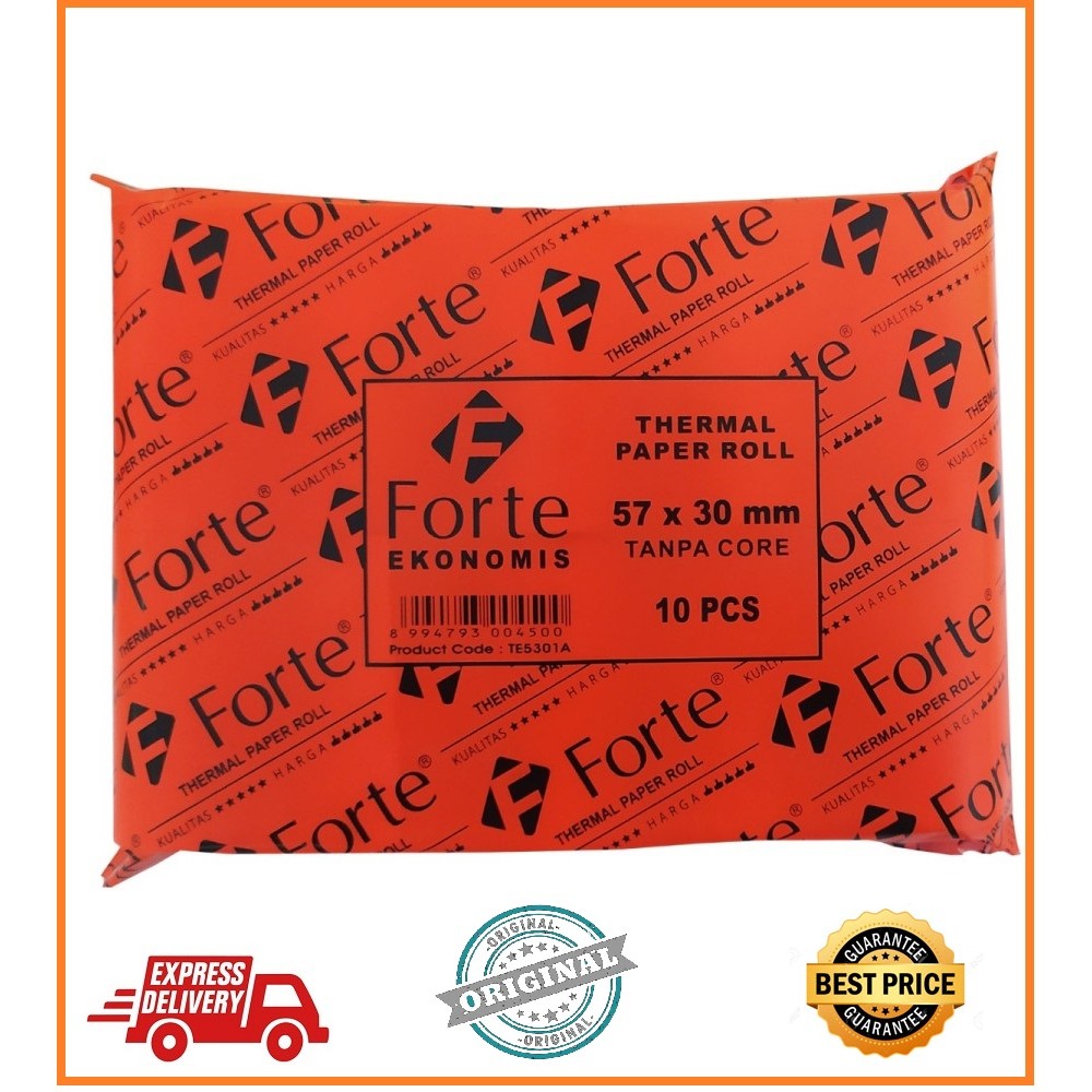 Jual Forte Kertas Thermal Struk Kasir 57x30 Isi 10 Roll High Quality ...