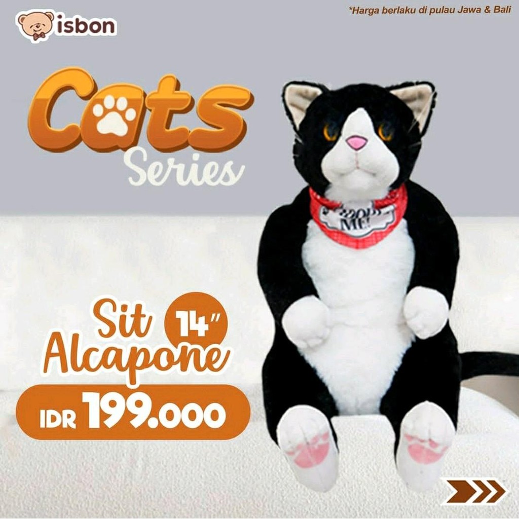 Jual BONEKA KUCING HUTAN HITAM | SIT ALCAPONE | BONEKA BERGARANSI ...