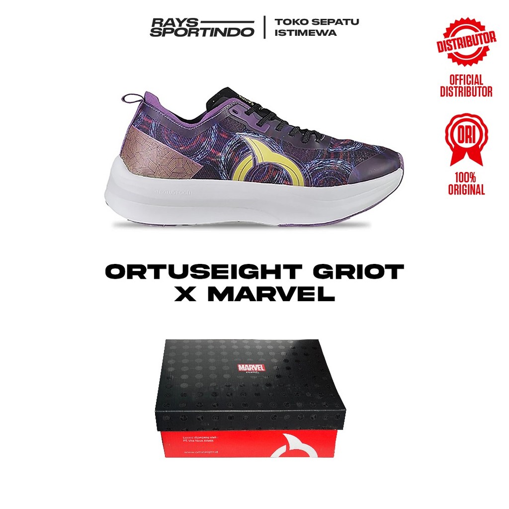 Jual SEPATU RUNNING ORTUSEIGHT X MARVEL GRIOT INDIGO | Shopee Indonesia