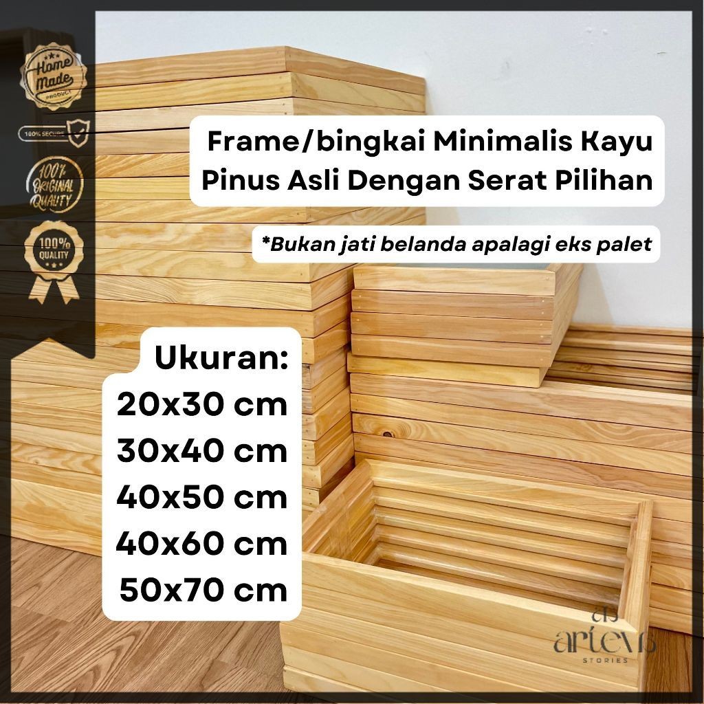 Jual Custom Frame / Bingkai Kayu Minimalis Tanpa Acrylic/kaca - Bahan ...