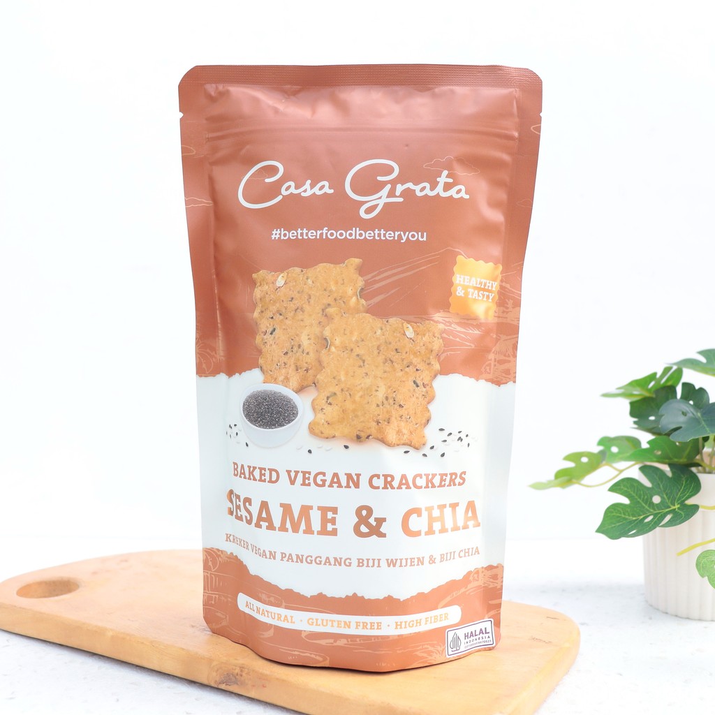 Jual 70G SESAME AND CHIA CRACKERS Gluten Free Vegan Crackers SC70 ...