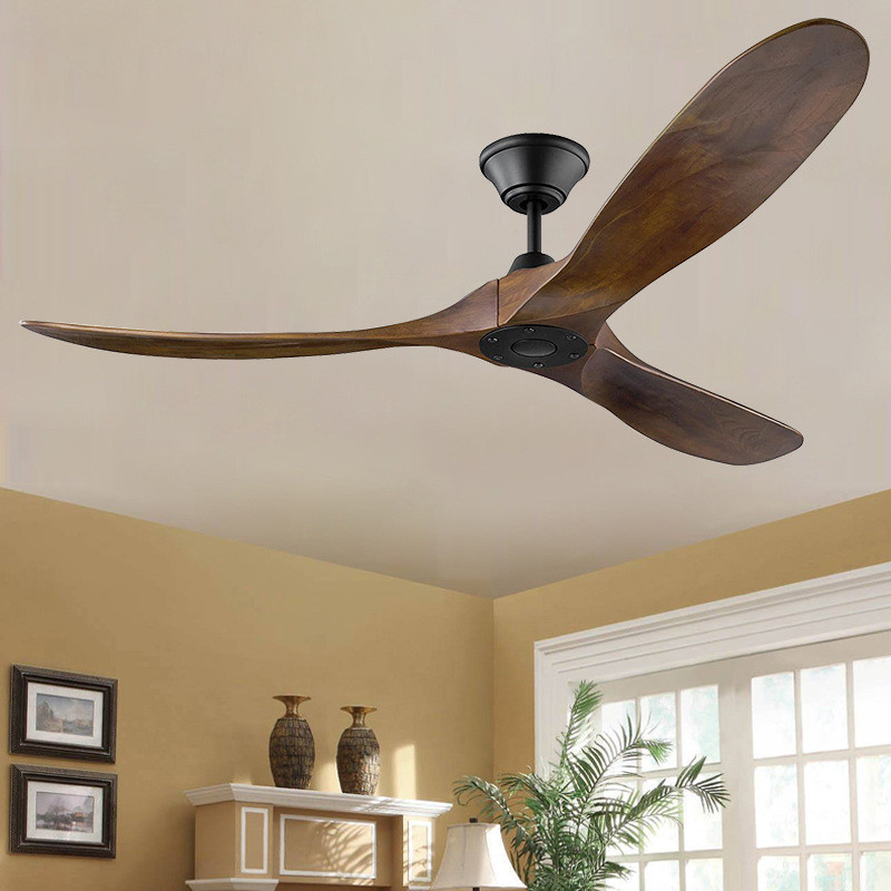 Jual Large Size Wood DC Ceiling Fan 70 88inch 85-265V Industrial Fans ...