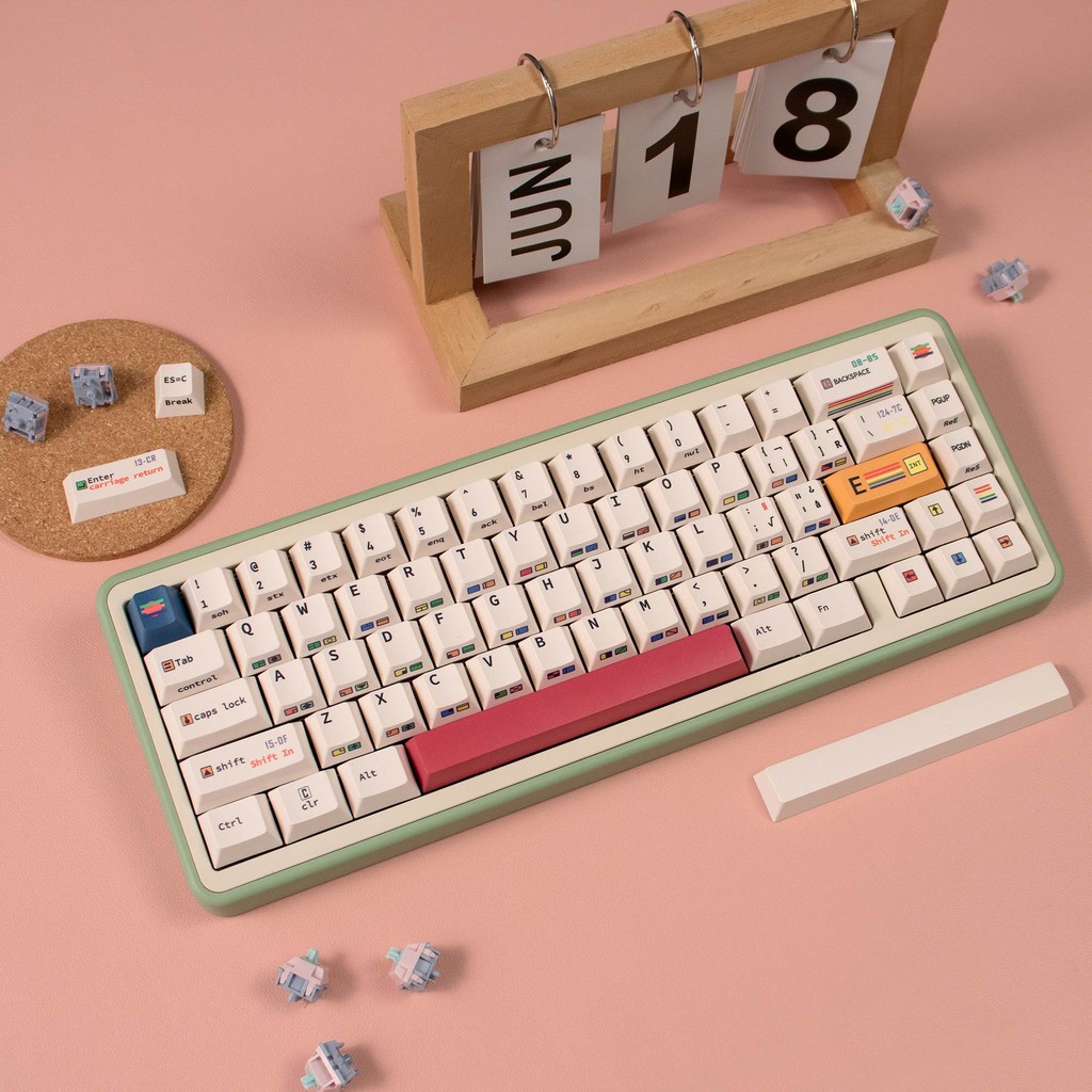 Jual Yongqiu C64 Resin Keycaps 147 Tombol BOW warna-warni PBT cherry ...