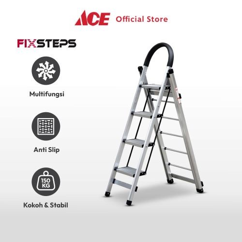 Jual Ace Fixsteps 1.5 Mtr Tangga Lipat Jemuran Aluminium 2 In 1 4 Step ...