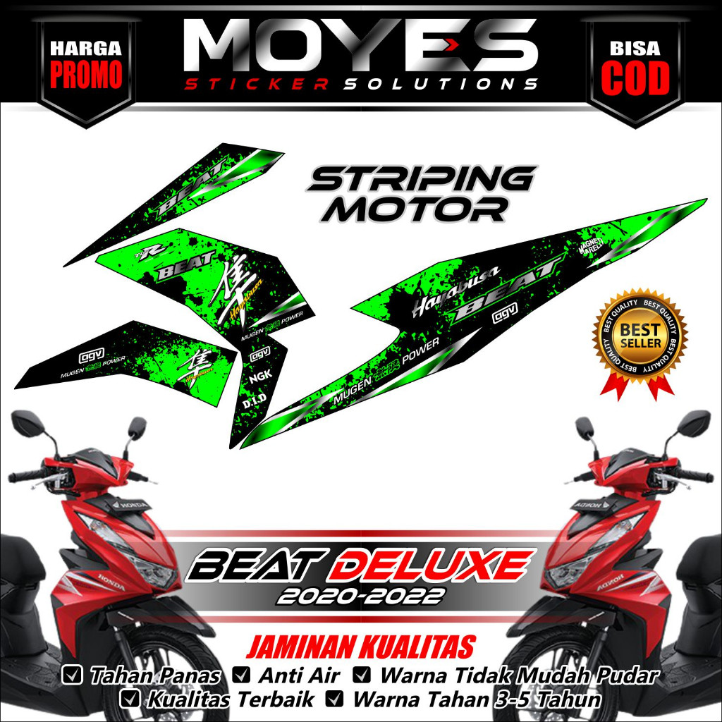 Jual Striping Beat Deluxe 2021/2022/2023 List Variasi hayabusa2 ...