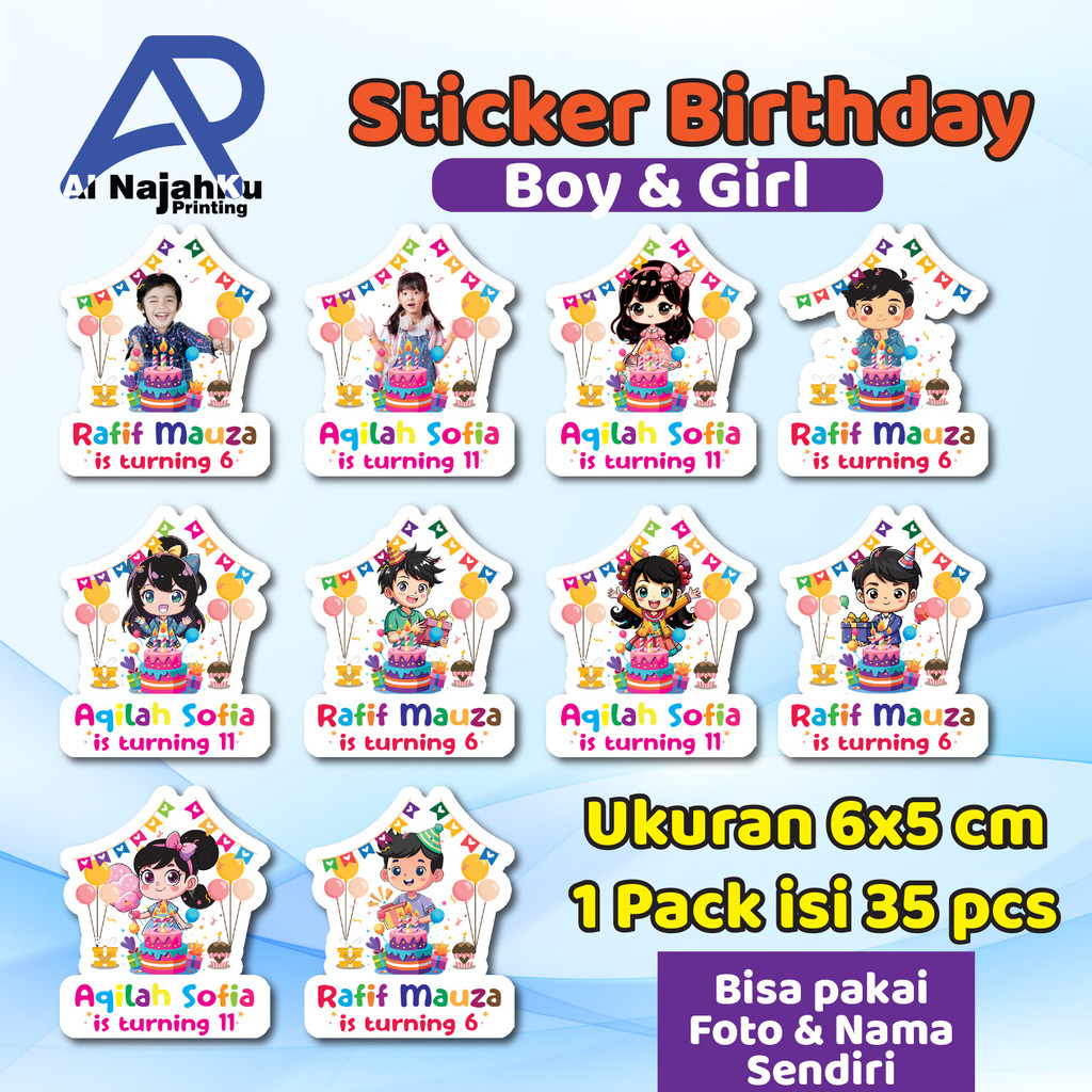 Jual Sticker Ulang Tahun Anak Sticker Bento Birthday Sticker Anak ...
