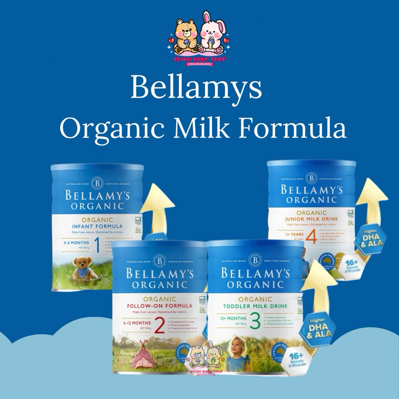 Jual Bellamys Susu Organik Step 1/2/3/4 900gr | Bellamy’s Organic Milk ...