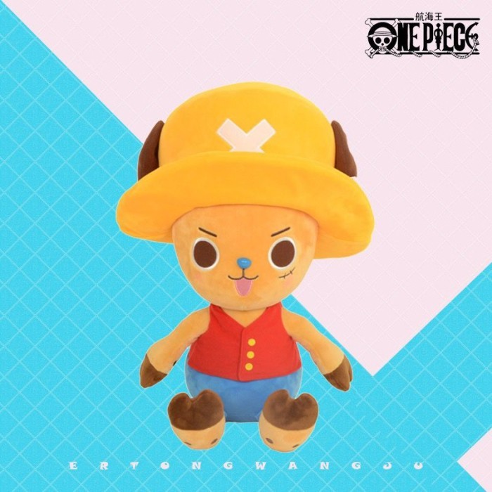 Jual BONEKA LUFFY CHOPPER ONE PIECE ORI IMPOR - Chop Topi Kunin, 25cm ...