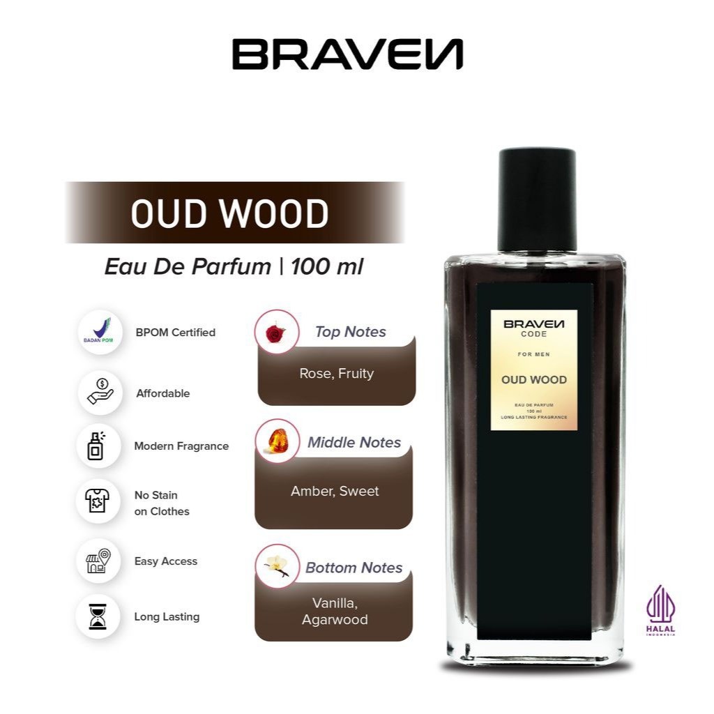 Jual BRAVEN - CODE EAU DE PARFUM ( 100 ml ) - Perfume Wangi Tahan Lama Untuk Pria Cedar Wood ...