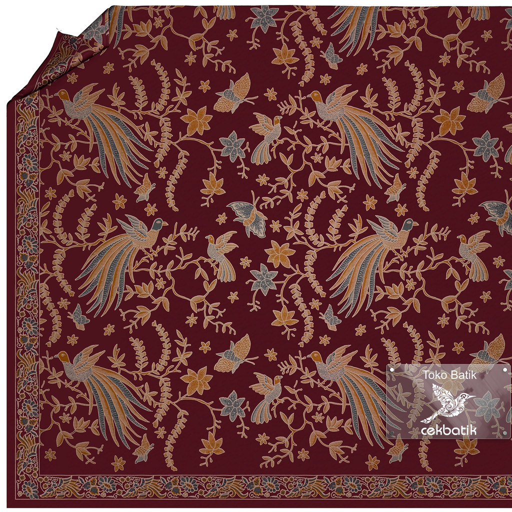 Jual kain batik - Kualitas Ekspor Motif Batik Burung Kupu Bunga Elegan ...