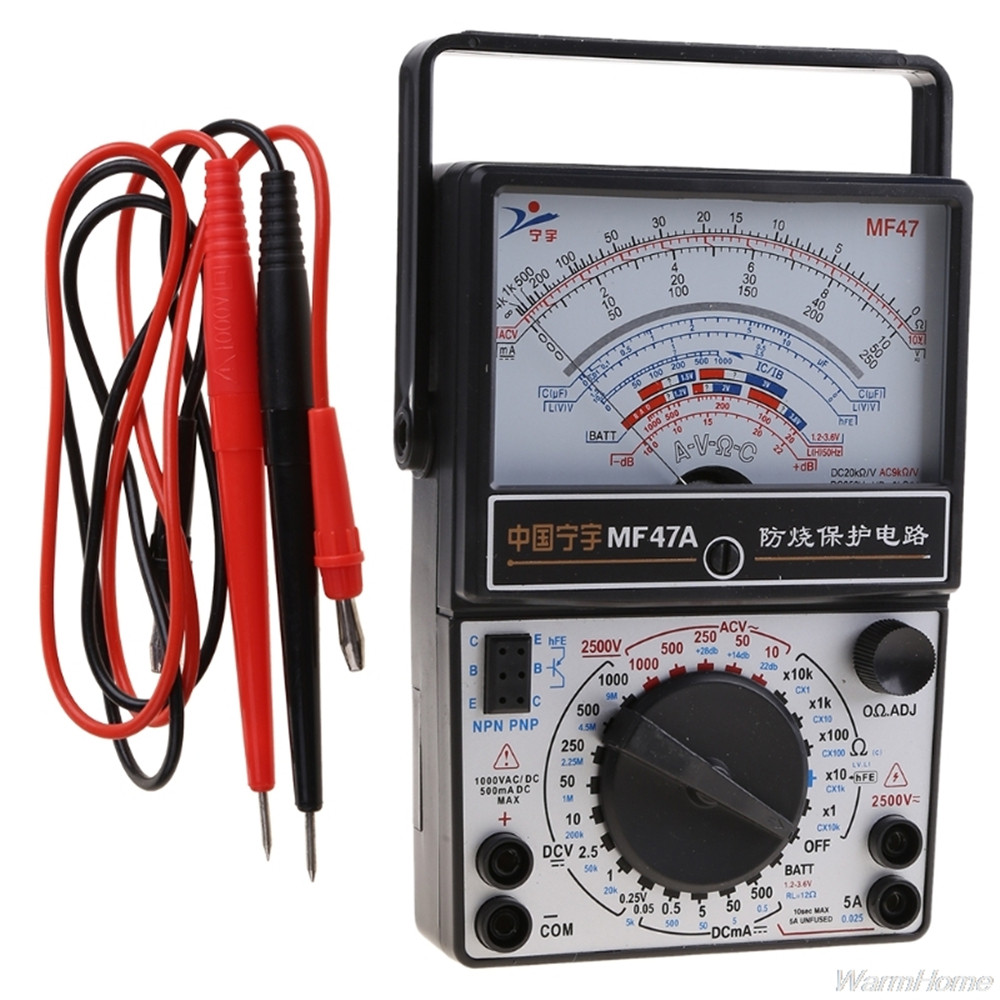 Jual MF47 Multimeter Digital Multi Tester DC/AC Voltage Current 5A ...