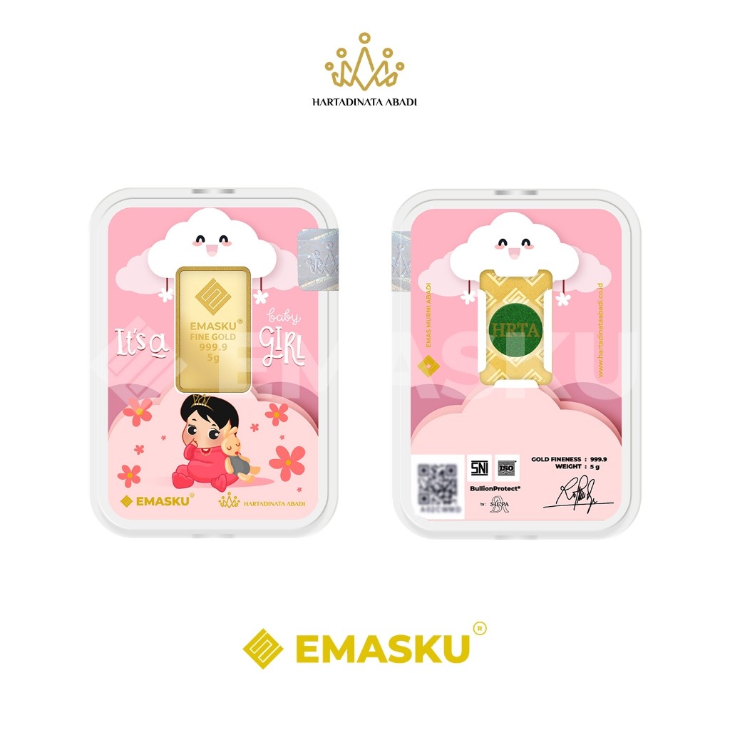 Jual EMASKU Hartadinata Moment Baby Born Princess 5 Gram | Shopee Indonesia