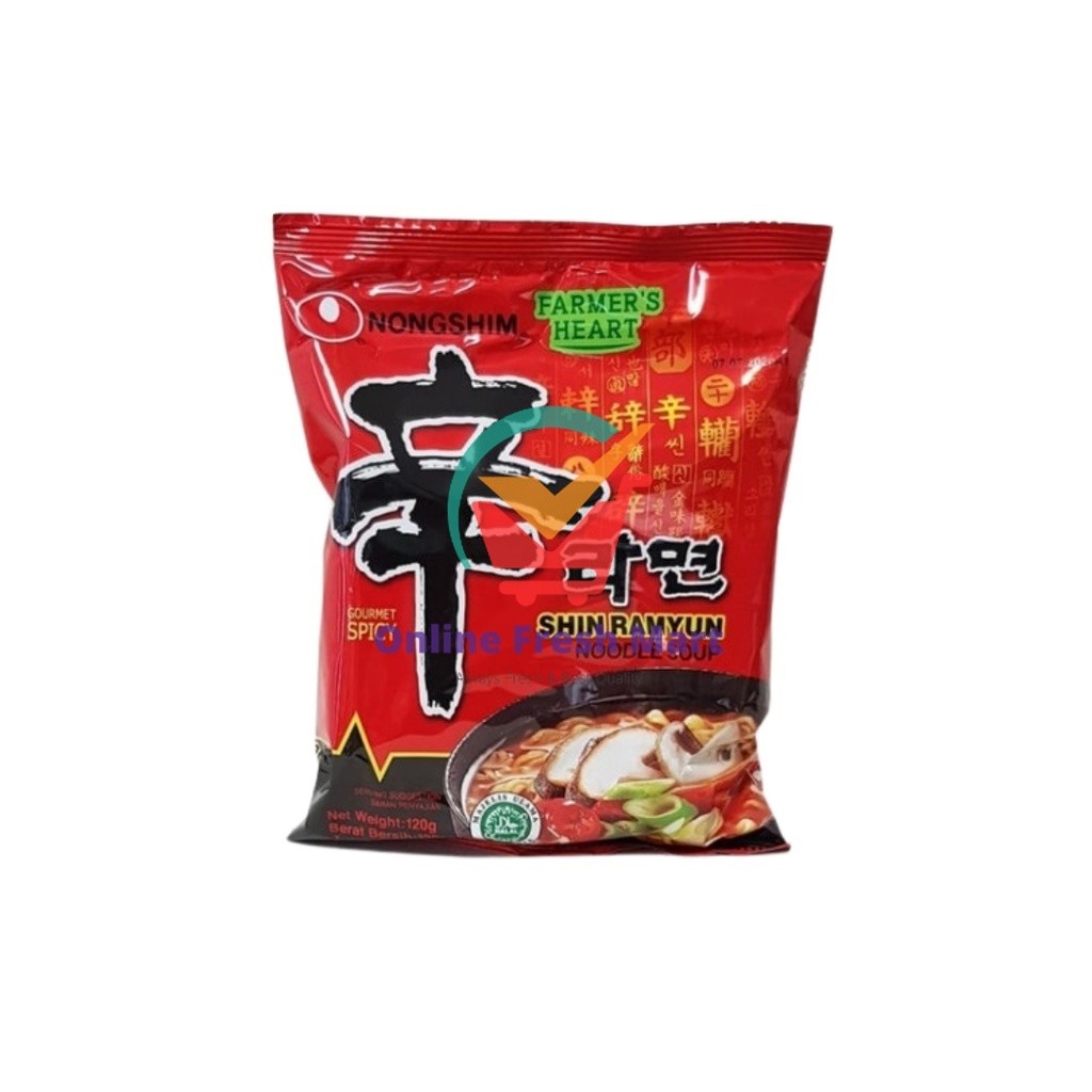 Jual Nongshim Shin Ramyun Halal Mie Ramen Instan Ramyeon Korea 120g - Online Fresh Mart Denpasar ...