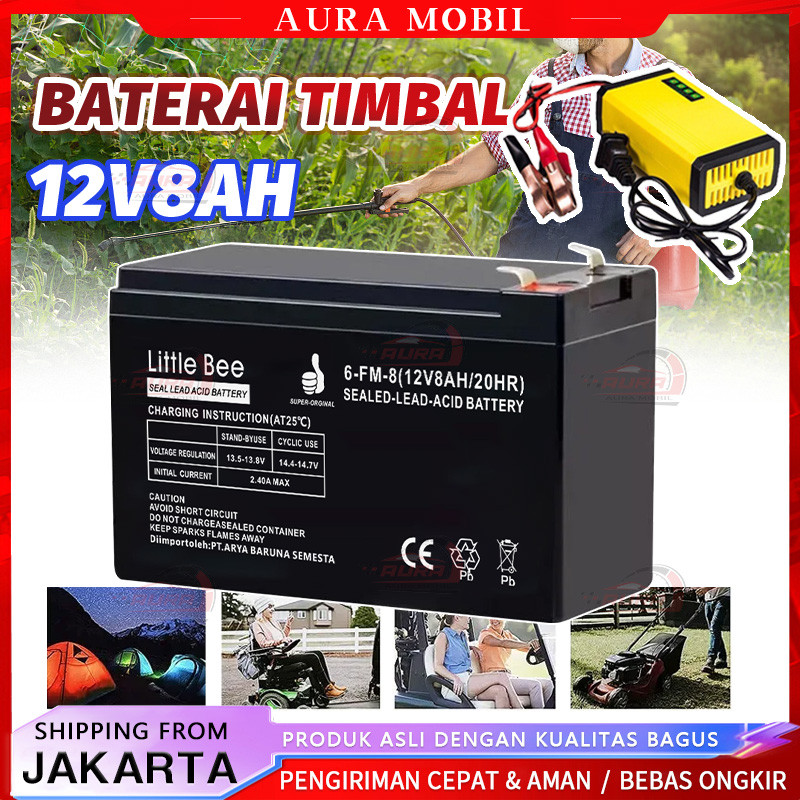 Jual Aki Kering Sprayer Elektrik 12V 8AH /aki 12v 12ah / Baterai Alat Semprot Hama/aki Kering ...