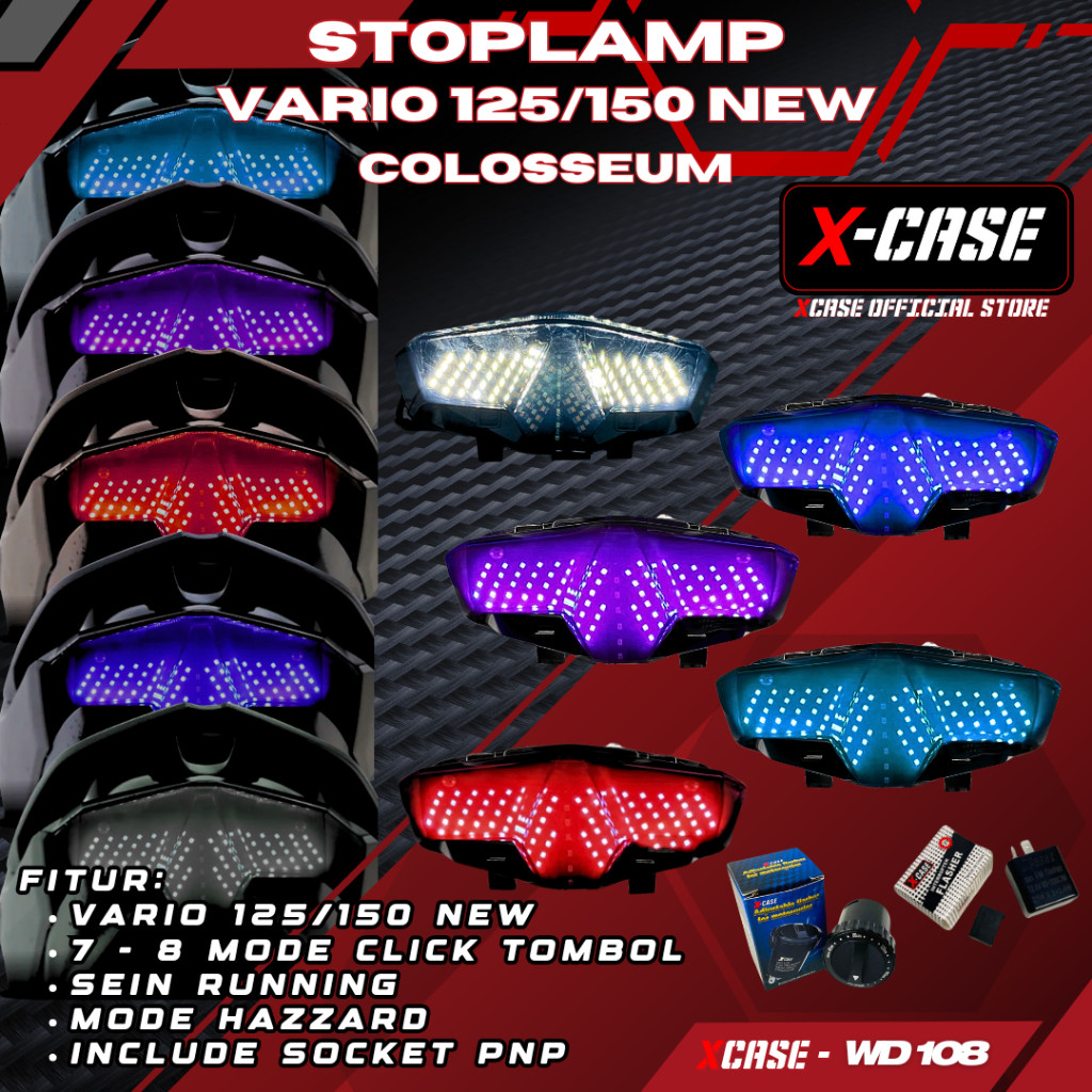 Jual X-Case Lampu Stoplamp Led Vario 125 150 New Wd108 2018-2020 Led ...
