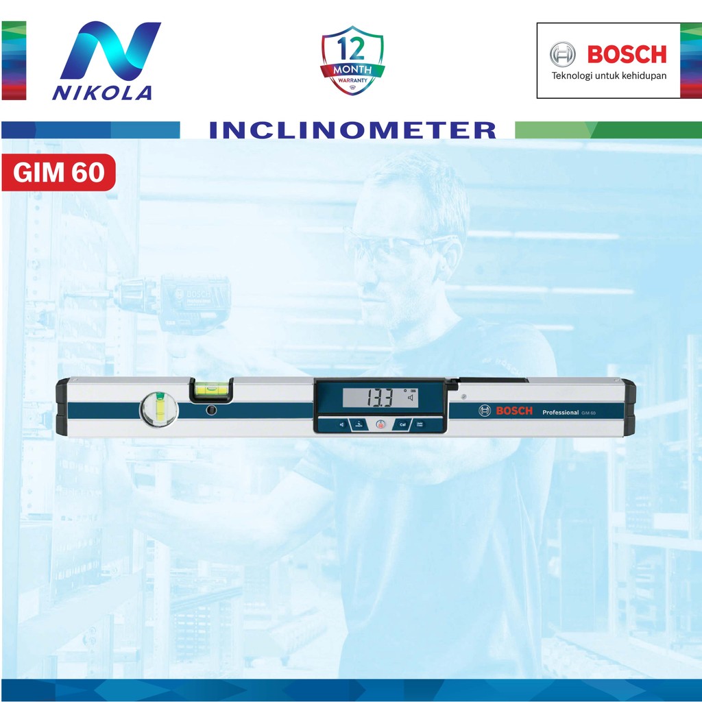 Jual Bosch GIM 60 Waterpass Inclinometer Pengukur Kemiringan Digital ...