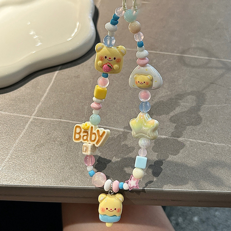 Jual Phone Strap Beruang Mentega Gantungan Hp Manik Manik Rantai ...