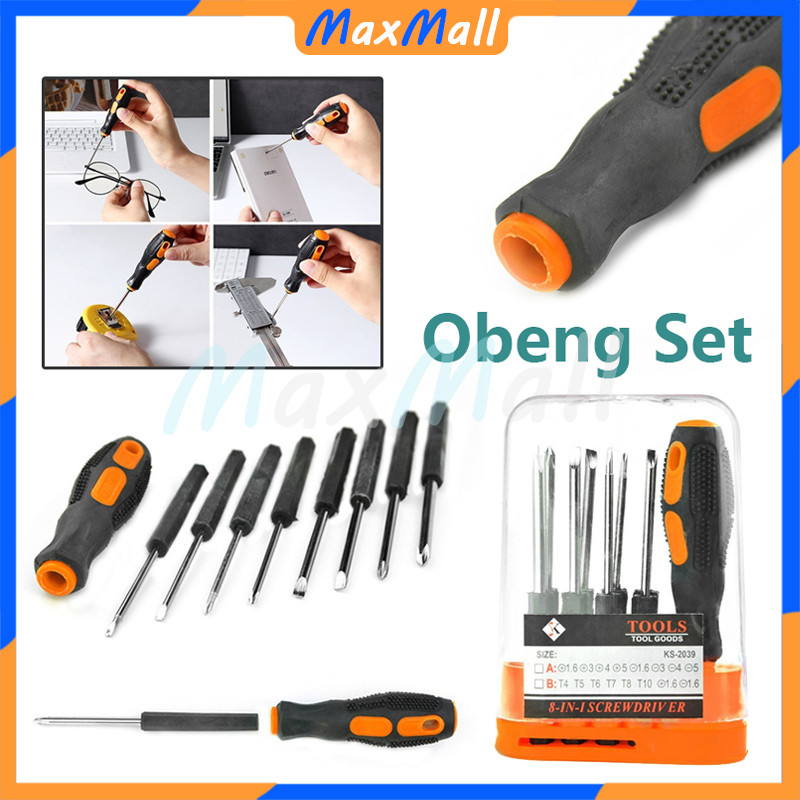 Jual 10 in 1 Obeng Set Multifungsi Serbaguna Kunci Set Obeng Kembang ...