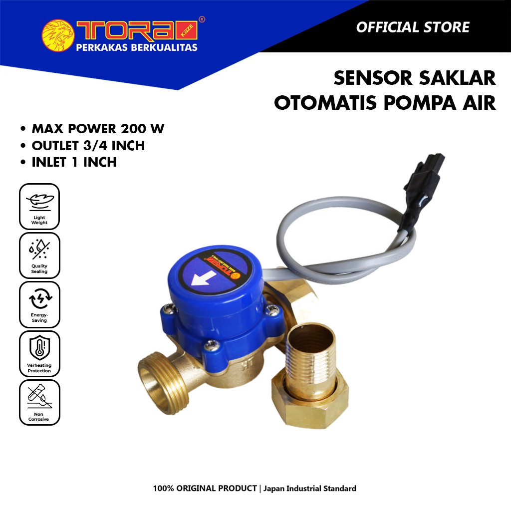 Jual TORA Sensor Saklar Otomatis Pompa Air 1 x 3/4 Inch - Sensor ...