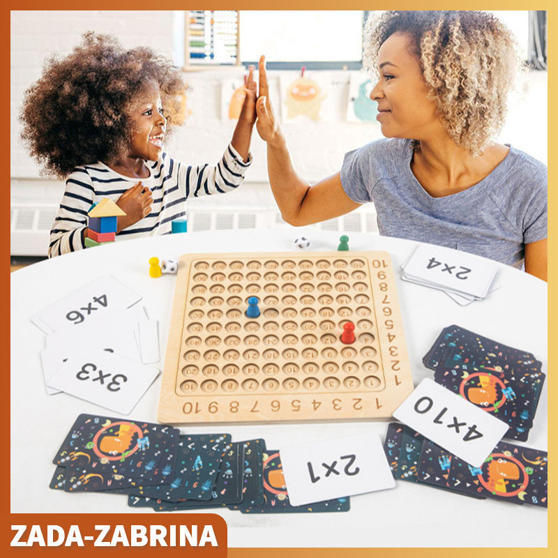 Jual 99 Multiplication Board Game Papan Perkalian Mainan Kayu Dengan ...