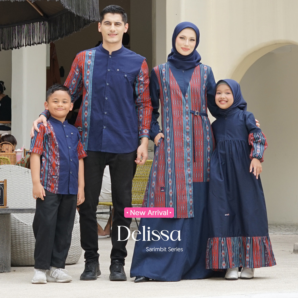 Jual MUTIF New Sarimbit Delissa Zakaria Navy Blue Red Motif Etnik ...