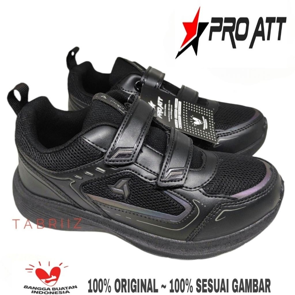 Jual NEROSHOP BARU Sepatu PRO ATT Anak HITAM POLOS Sepatu Anak TK PAUD SD Sepatu Anak Cowok ...