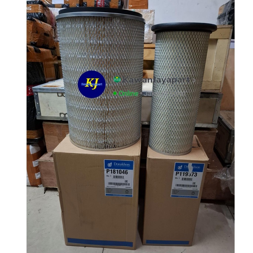 Jual Filter udara Komatsu D85 Donaldson P119373 inner P181046 outer ...