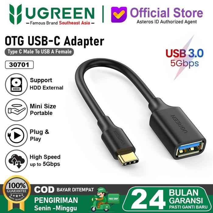 Jual Ugreen OTG Type C To USB 3.0 Charging Data Transfer HDD Eksternal ...