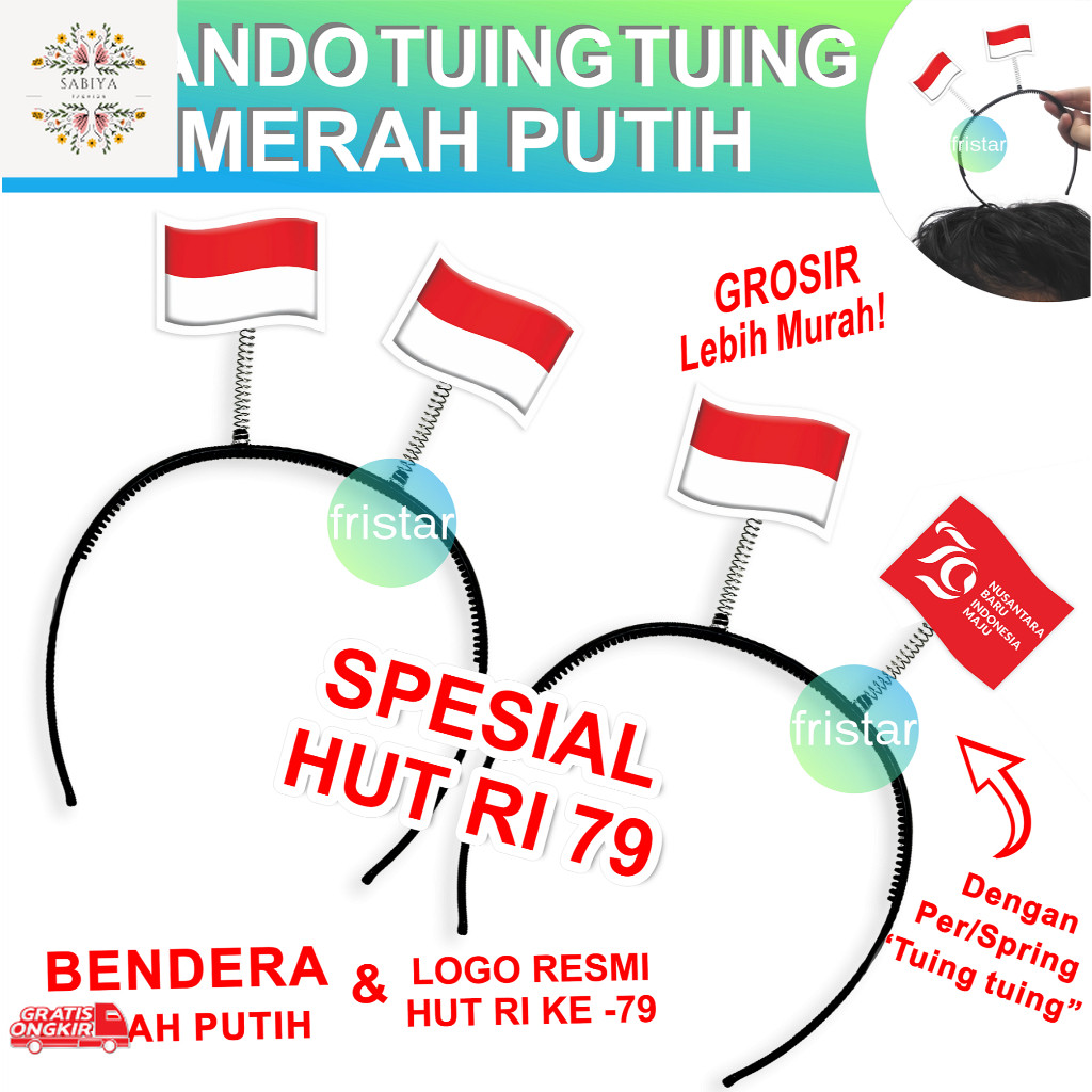 Jual Serba Agustus / Bando bendera merah putih atribut hiasan agustusan ...