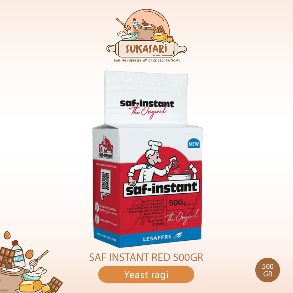 Jual SAF Instant Red 500gr Instant Yeast ragi instant | Shopee Indonesia