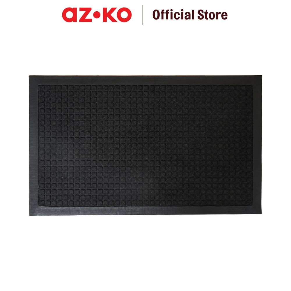 Jual AZKO Krisbow 45X75 cm Keset Pintu Karet Charcoal - Hitam Door Mat ...