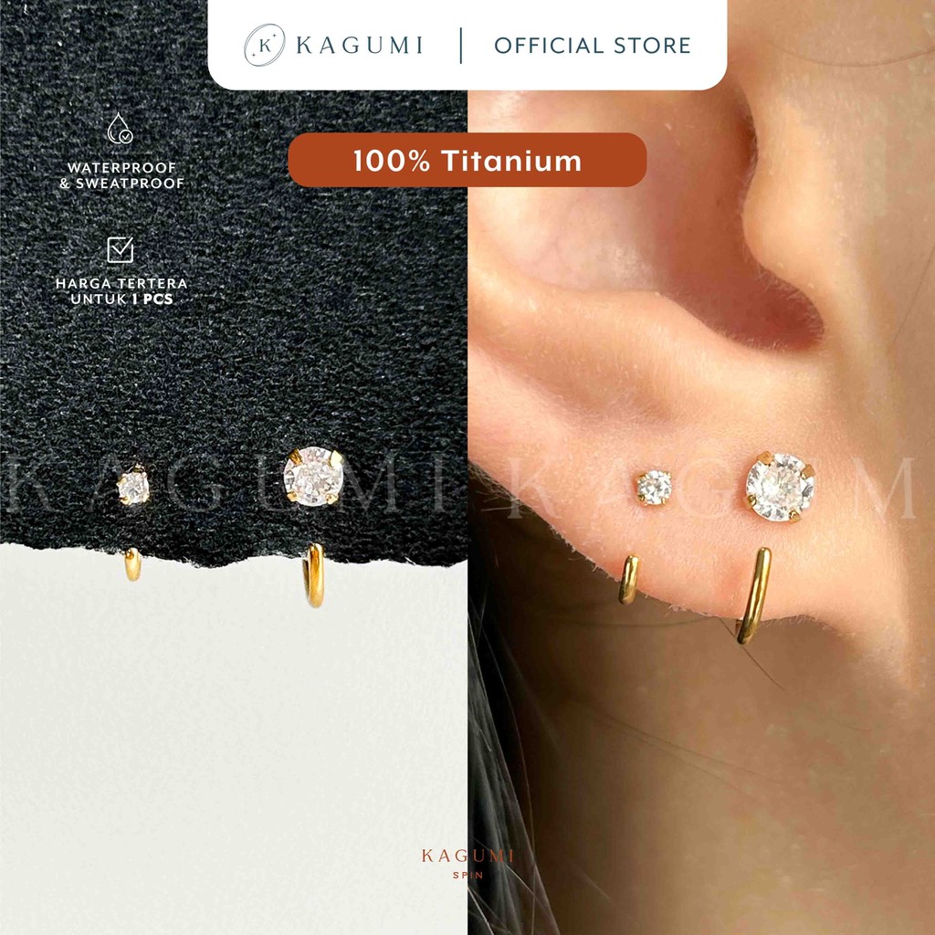 Jual [Harga 1 Pcs] KAGUMI Spin - Zoe Hoop | Piercing Hoop Tindik Cute ...