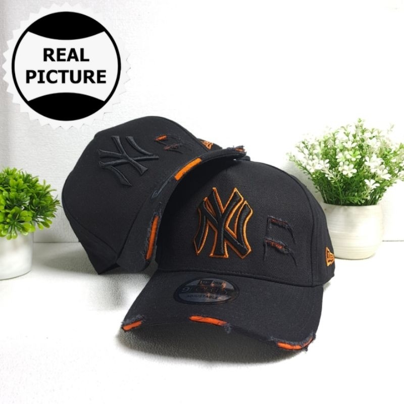 Jual Topi Pria Ny Damage Ripped Sobek Logo Bordir Baseball Caps ...