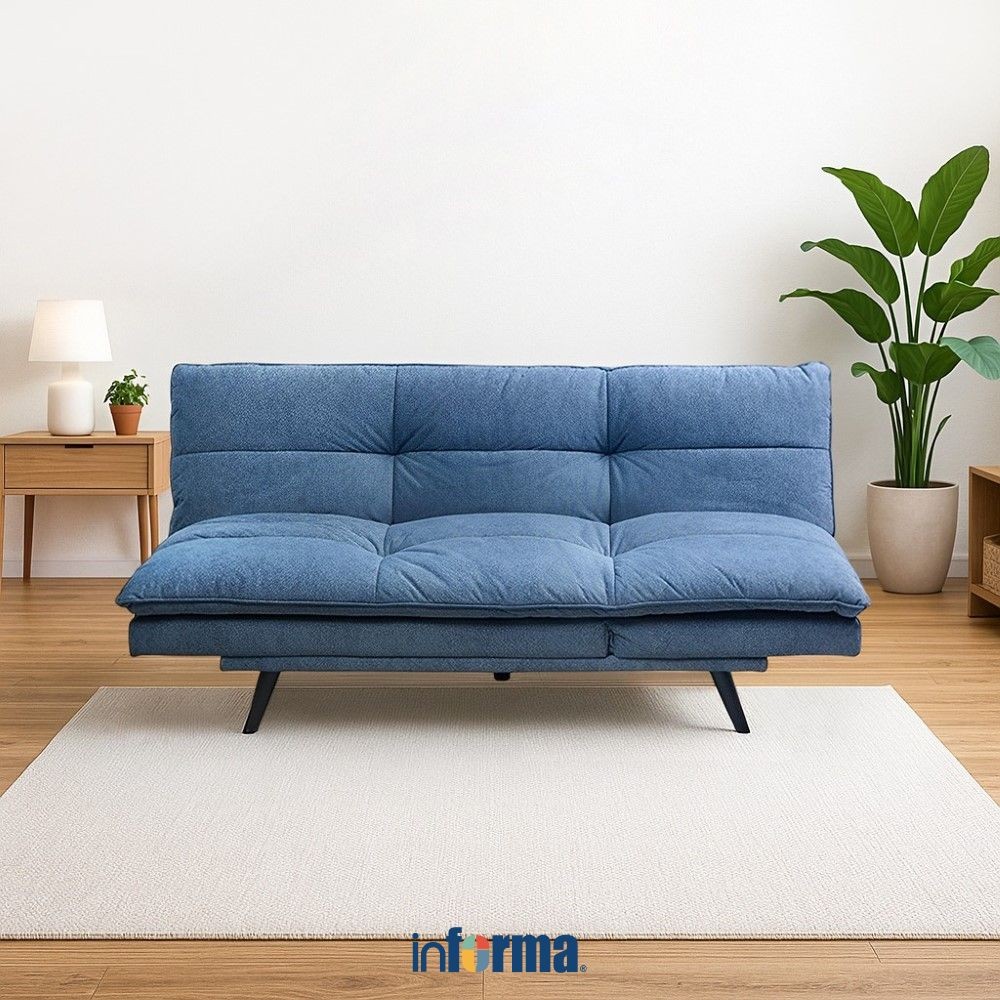 Jual Informa Bloom Sofa Bed Fabric - Biru/Abu-Abu Tempat Duduk ...