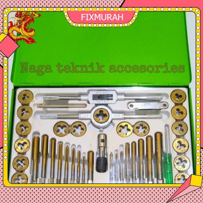 Jual TEKIRO - TAP AND DIES SET 40 PCS - ALAT SENAI DAN TAP ULIR BAUT ...