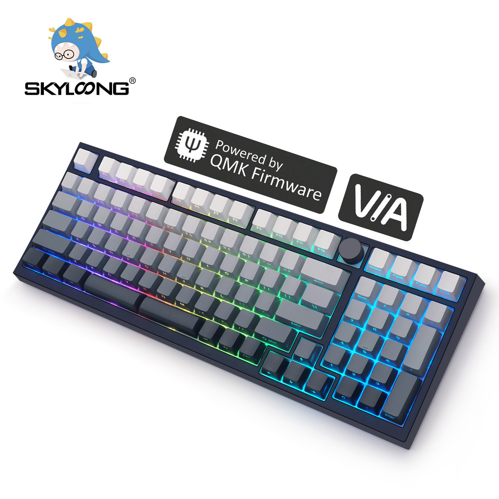 Jual SKYLOONG GK980 QMK Mechanical Keyboard 95% Profile Hot-Swappable ...