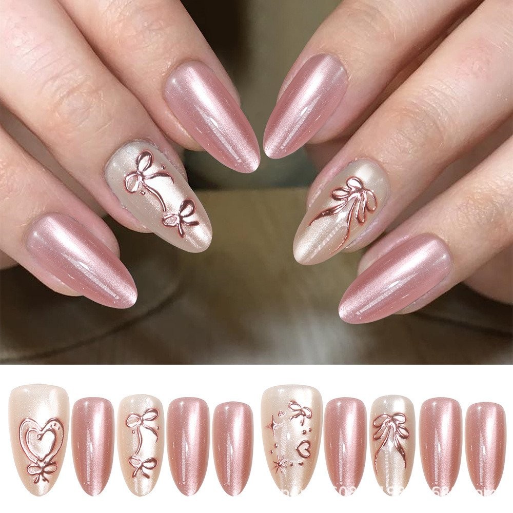 Jual [Ready Stok] Kuku Palsu Almond Pita Manis Merah Mudalem Gratis ...