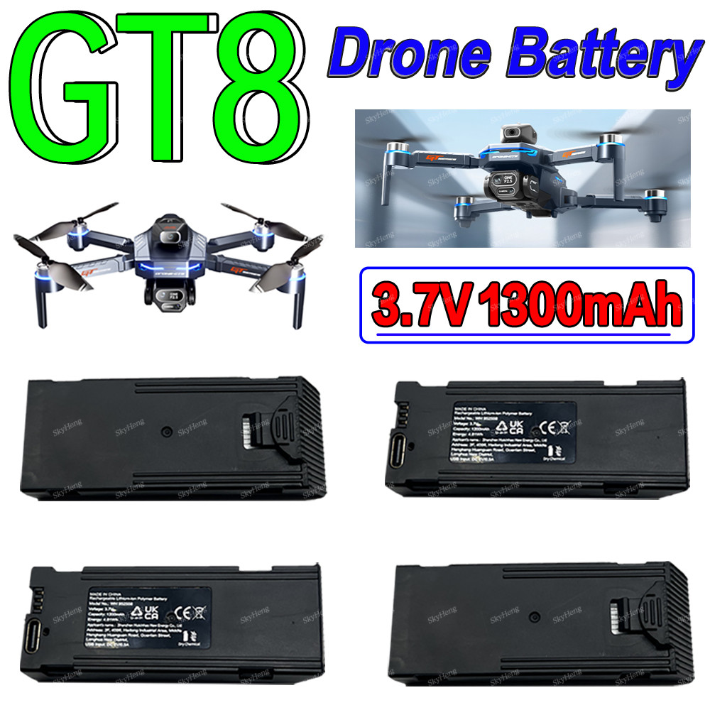 Jual Wholesale GT8 Drone Battery 3.7V 1300mAh Original Battery GT8 4K ...