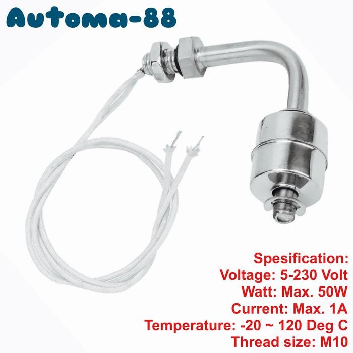 Jual Water Sensor Level Air Arduino Float Switch Stainless Steel Type L ...