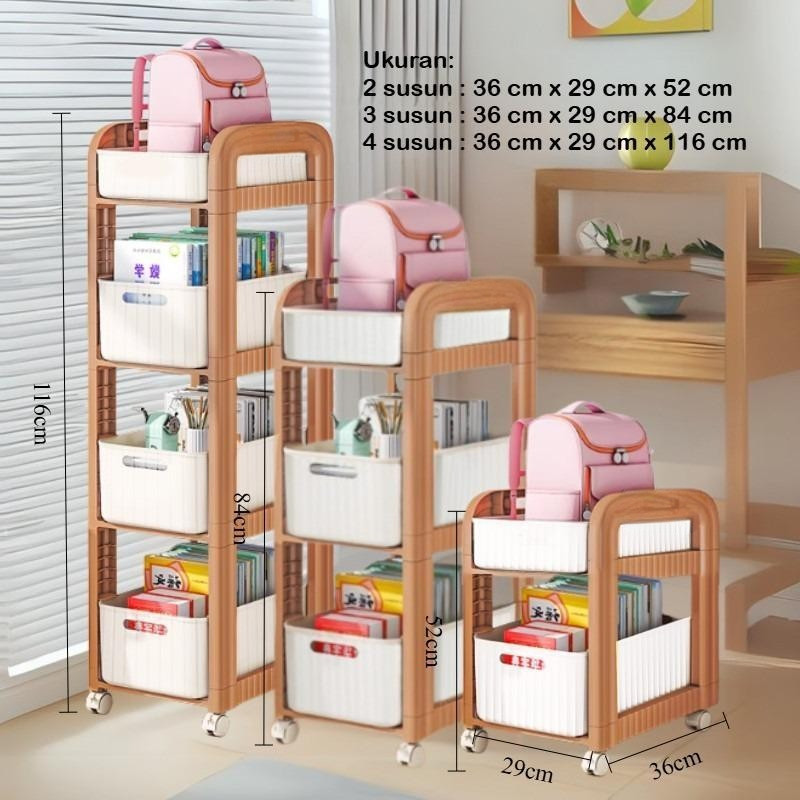 Jual HANEDA Rak Troli Laci Susun Lemari Kotak Penyimpanan Serbaguna ...