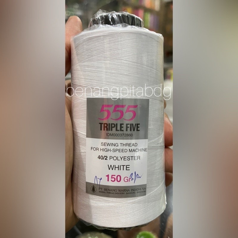 Jual BENANG JAHIT 40 / 2 MERK 555 (TRIPLE FIVE ) per 6 cones | Shopee ...