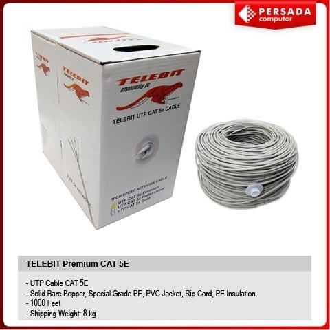 Jual Kabel Networking Jaringan CAT 5E Telebit Premium kabel LAN ...