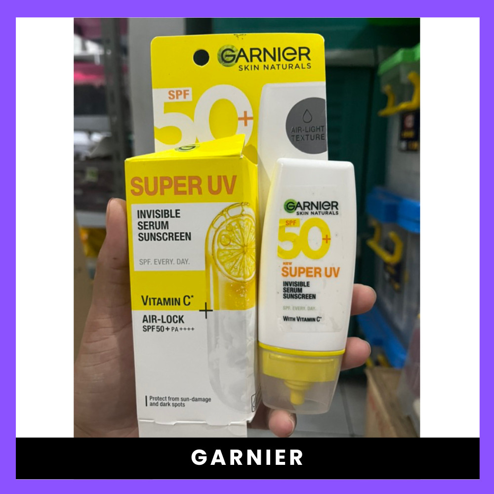 Jual garnier super UV invisible serum sunscreen (KEMASAN BARU) BACA ...
