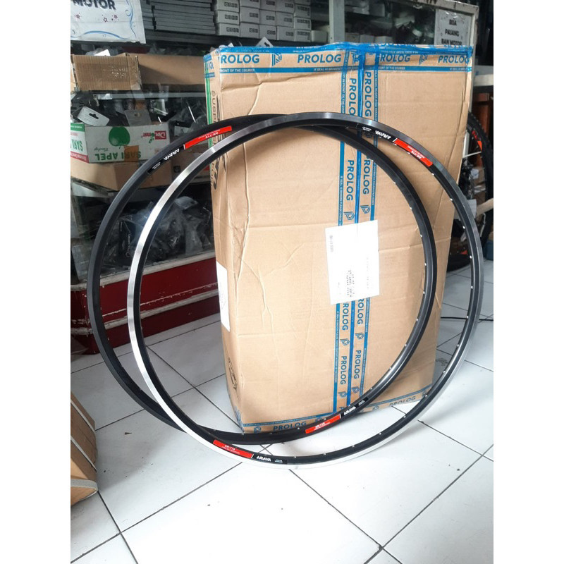 Jual LO85B VELG / RIMS SEPEDA 700C ARAYA SA-719 32 hole / 36 hole DOUBLE WALL BLACK CNC / FULL ...