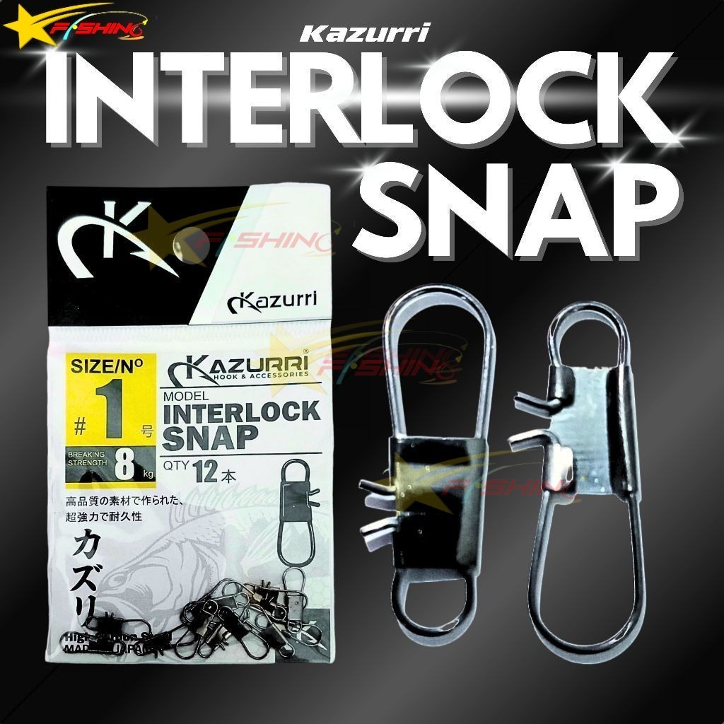 Jual Stars Fishing Kazurri Interlock Snap ITS Peniti Pancing Size 0 1 2 ...