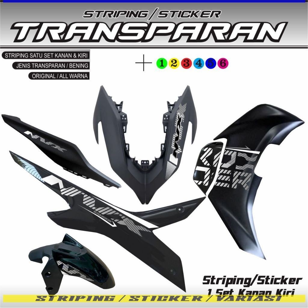 Jual STRIPING STICKER AEROX 155 NVX URBAN SIMPLE TRANSPARAN UV VIETNAM ...