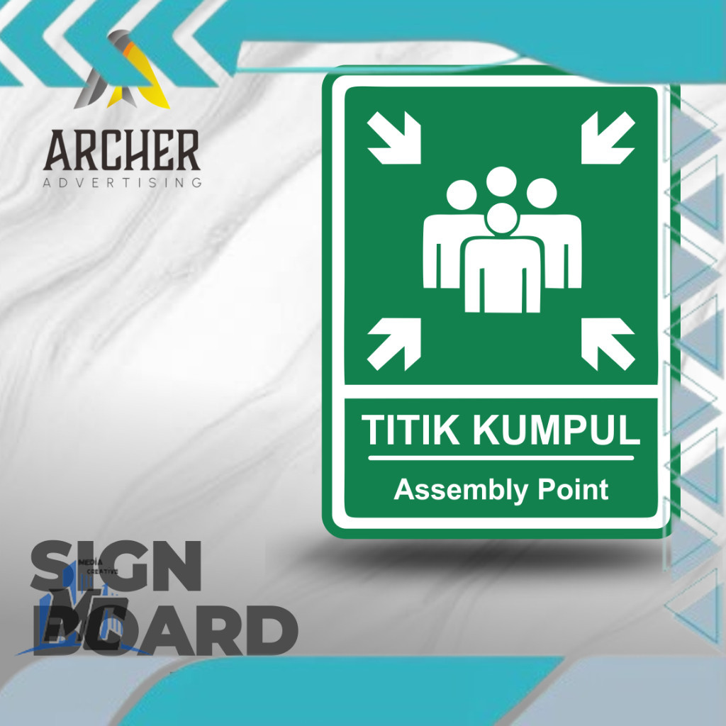 Jual PAPAN PENUNJUK SIGN BOARD TITIK KUMPUL Assembly Point | Shopee ...