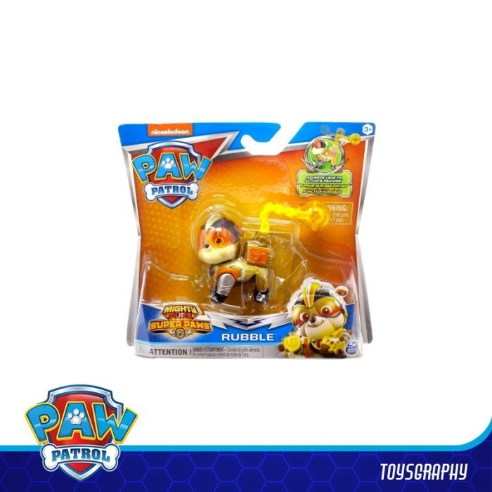 Jual [Best]Promo Paw Patrol Mighty Pups Super Paws Rubble Action Figure ...