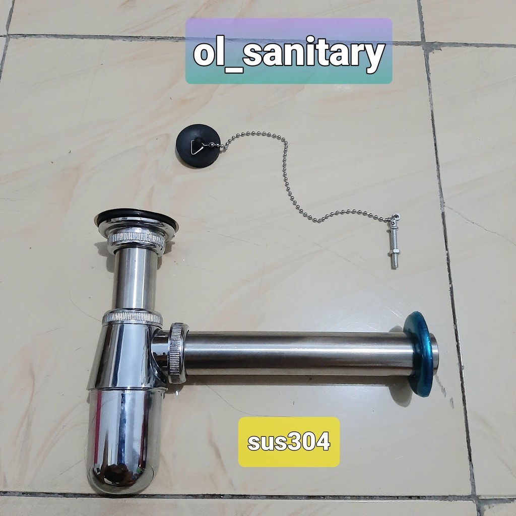 Jual sifon botol stainless pembuangan wastafel afur wastafel sifon ...
